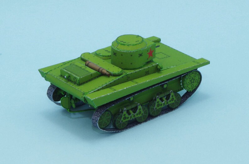 T37A, Papercraft, 3D Paper Model, Soldier, Tank, Paper Craft, Template ...