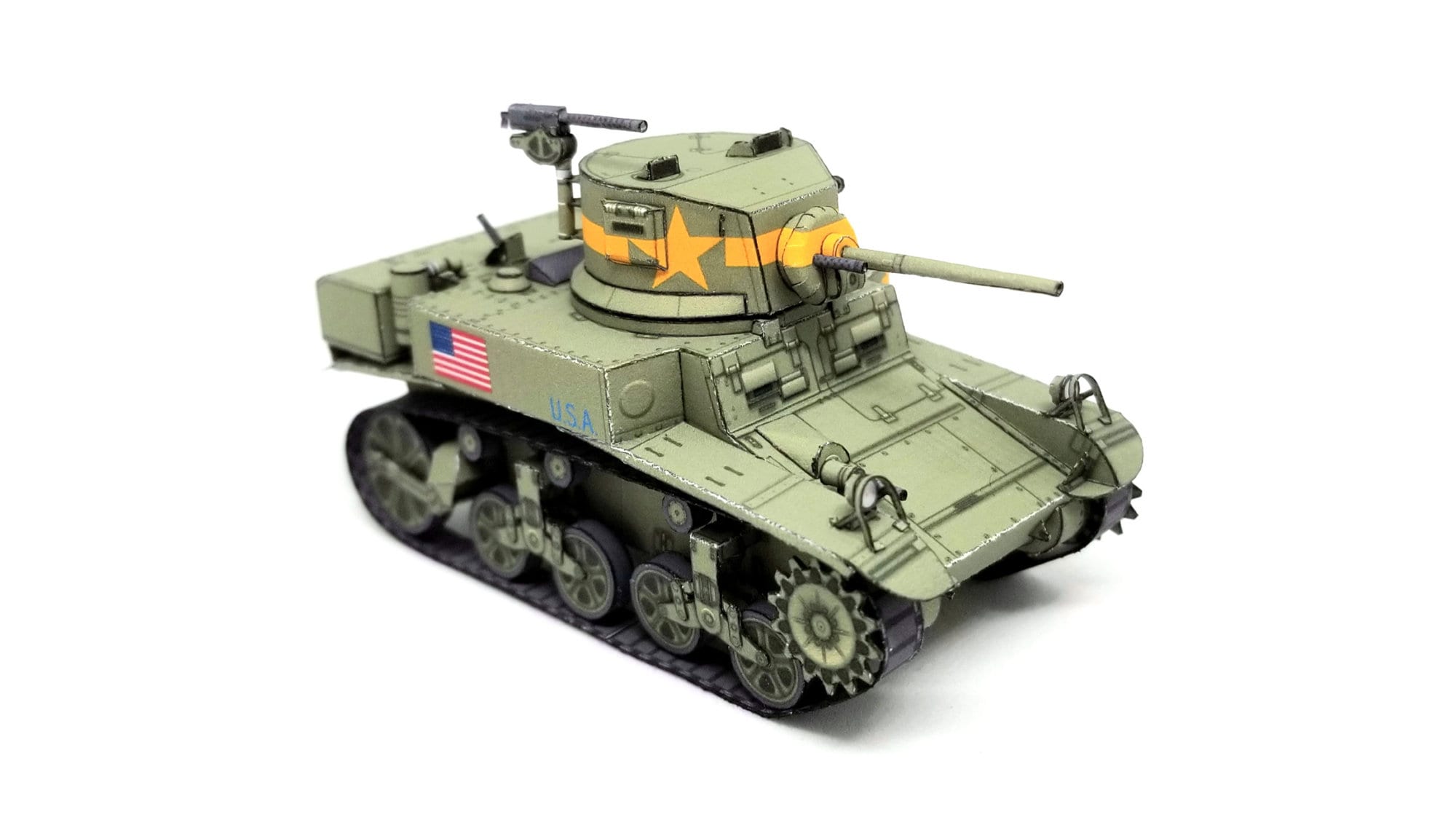 M3A1 Light, Papercraft, 3D Paper Model, Soldier, Tank, Paper Craft ...