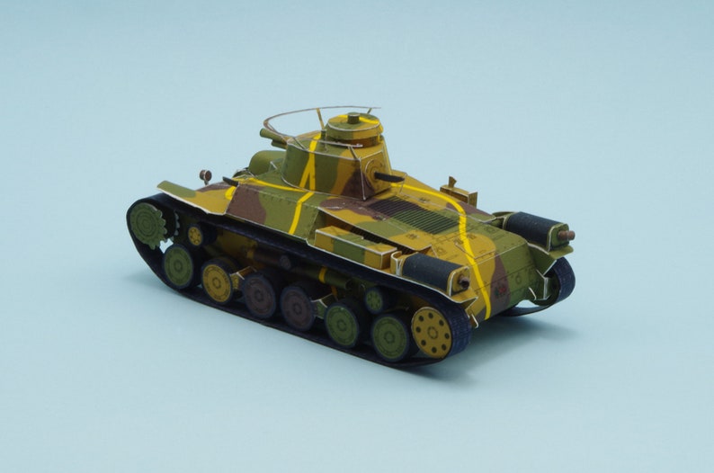 Type97 Tank Paper Model, 3D Papercraft (PDF Template) - Etsy
