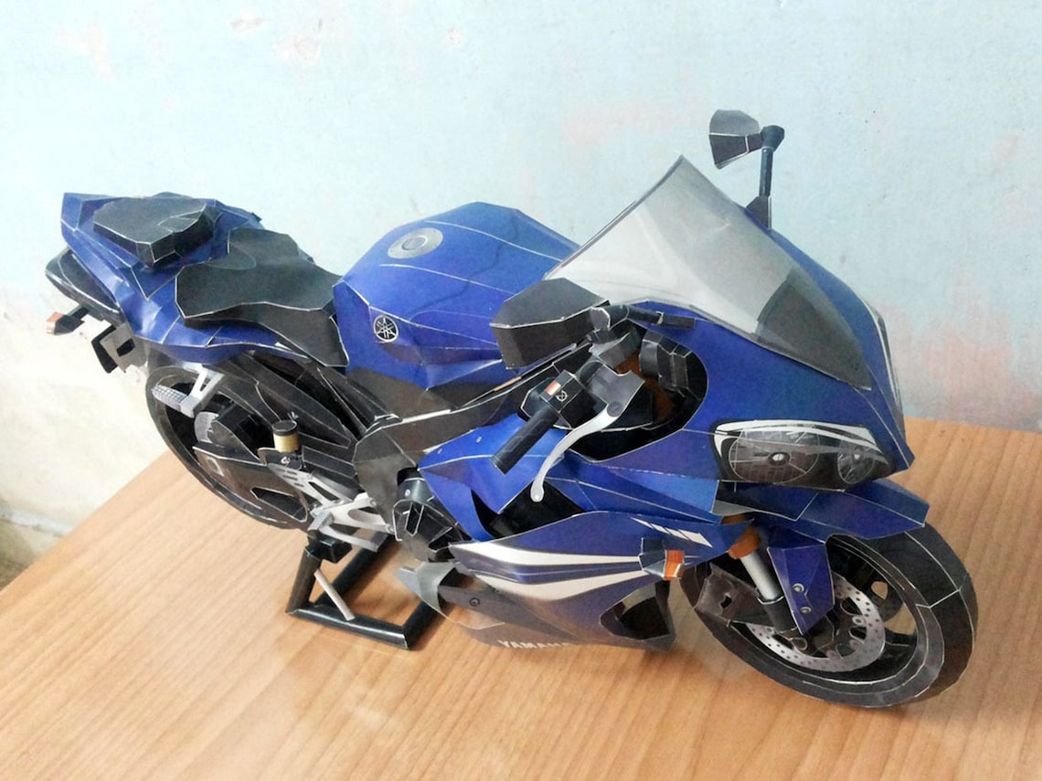 Yamaha YZF-R1-US Realistic Papercraft 3D Paper Model, Motorcycle, Paper ...