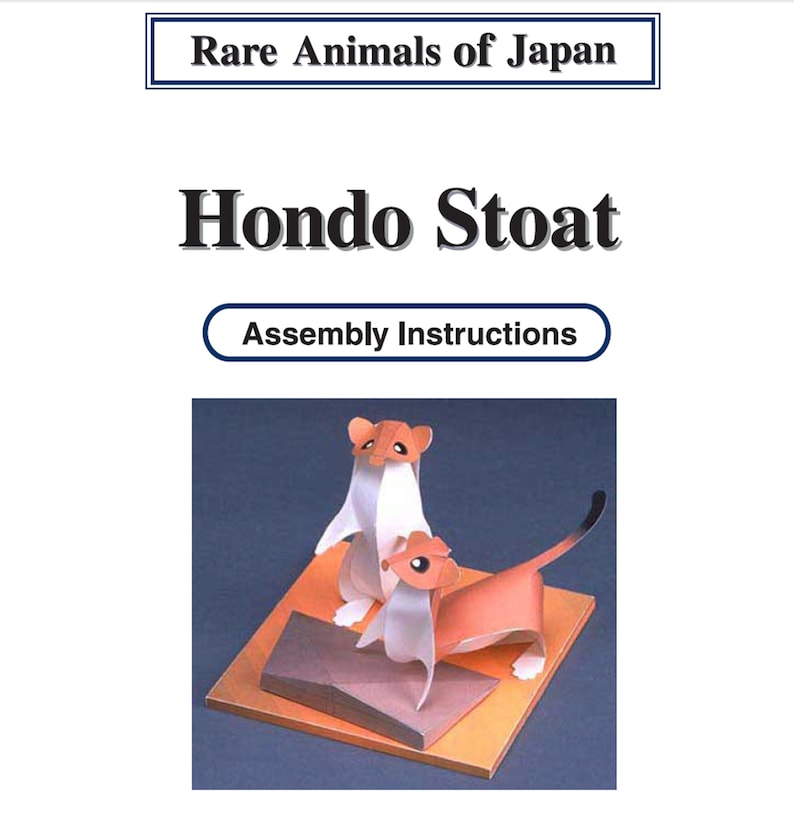 Hondo Stoat, Papercraft, 3D Paper Model, Animal, Zoo, Paper Craft ...