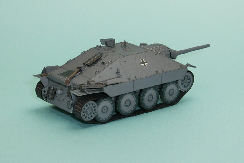 Jagdpanzer 38(T) Hetzer, Papercraft, 3D Paper Model, Soldier, Tank ...