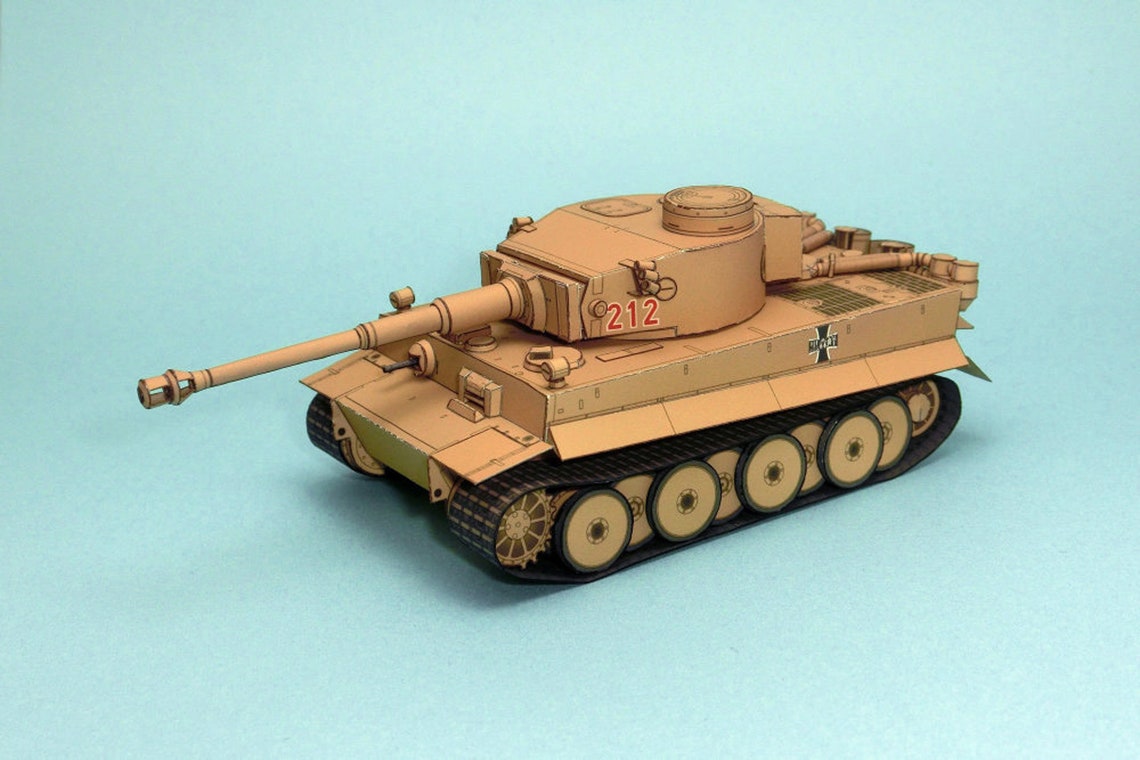 Tiger 1 Gup, Papercraft, 3D Paper Model, Soldier, Tank, Paper Craft ...