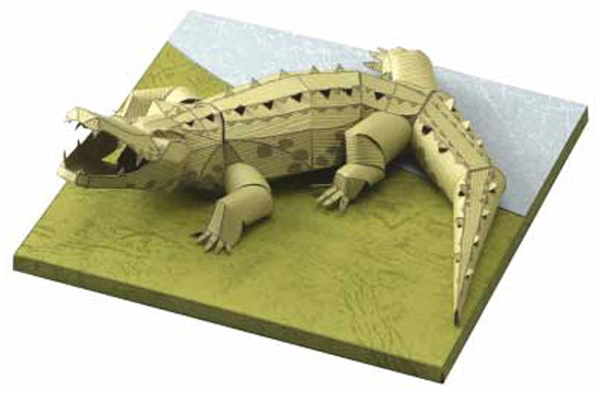 Cuban Crocodile, Papercraft, 3D Paper Model, Animal, Zoo, Paper Craft ...