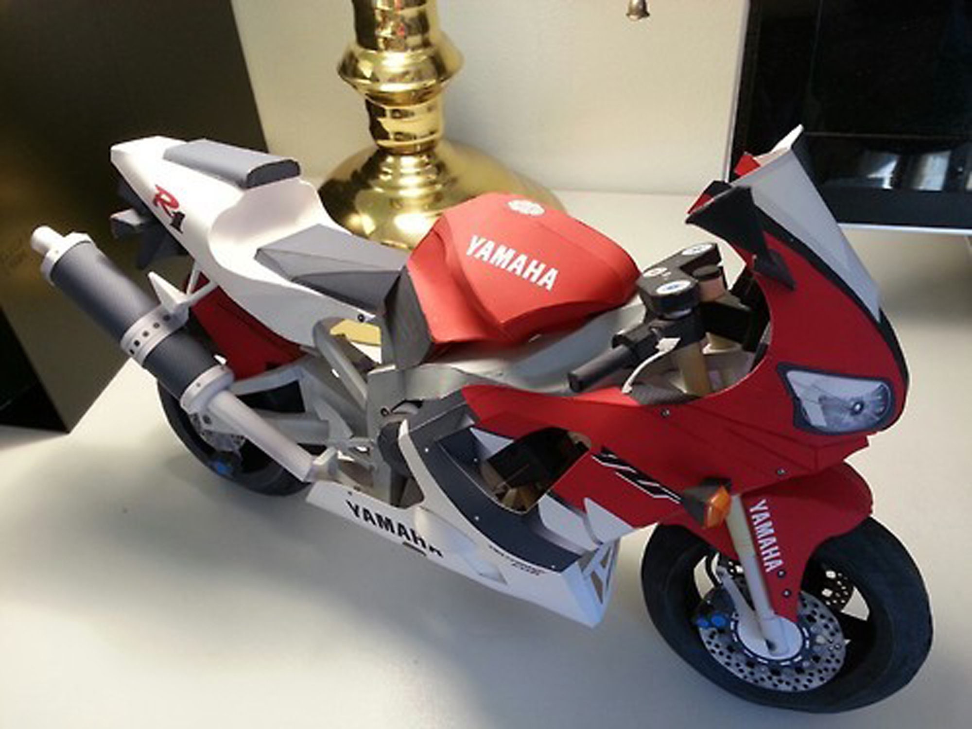 Yamaha YZF-R1 Realistic Papercraft 3D Paper Model, Motorcycle, Paper ...