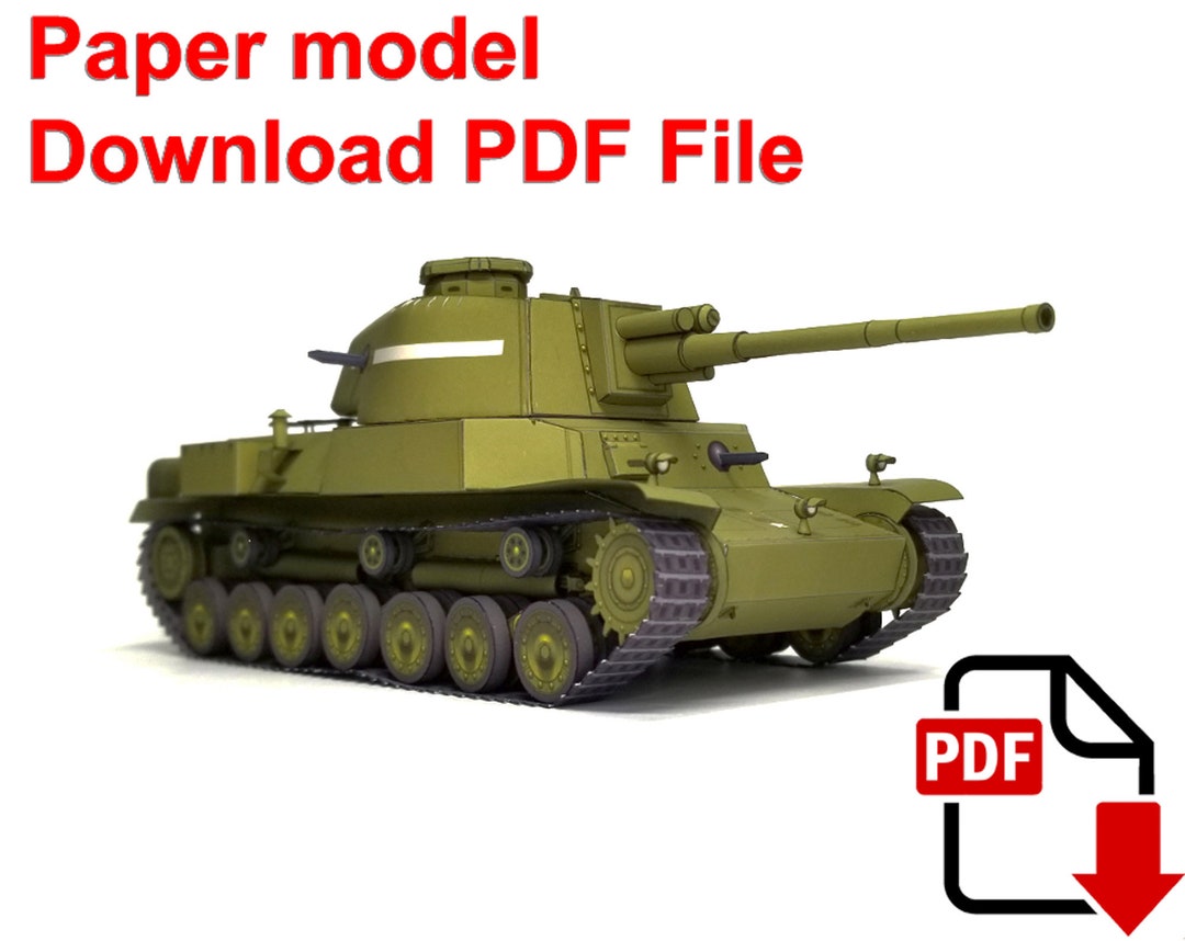 Type4 Chito, Papercraft, 3D Paper Model, Soldier, Tank, Paper Craft ...