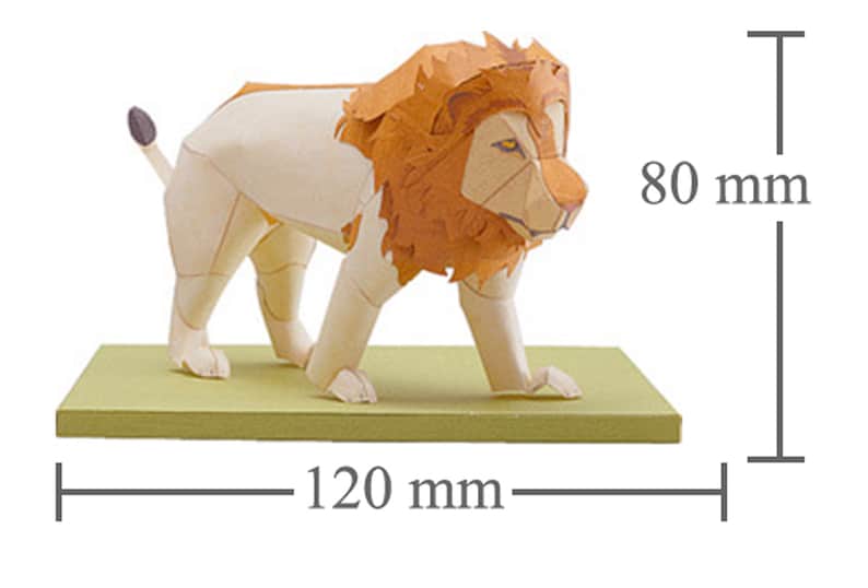 Lion, Papercraft, 3D Paper Model, Animal, Zoo, Paper Craft, Template ...