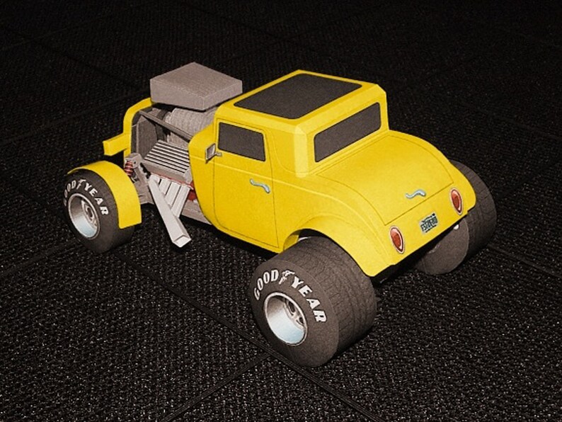 Ford Hot Rod Paper Model, DIY 3D Papercraft (PDF Template) - Etsy