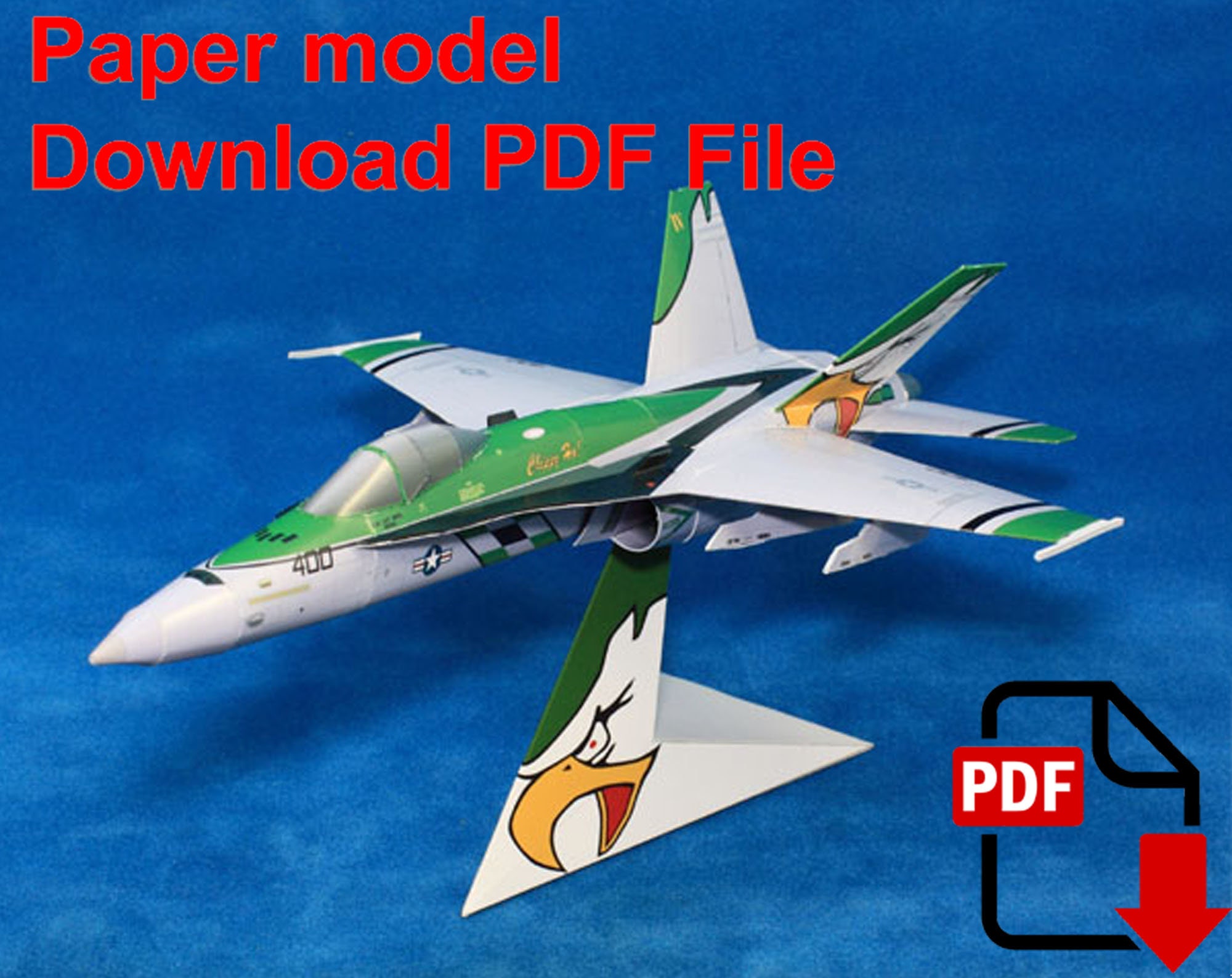 FA18C, Papercraft, 3D Paper Model, Animal, Zoo, Paper Craft, Template ...