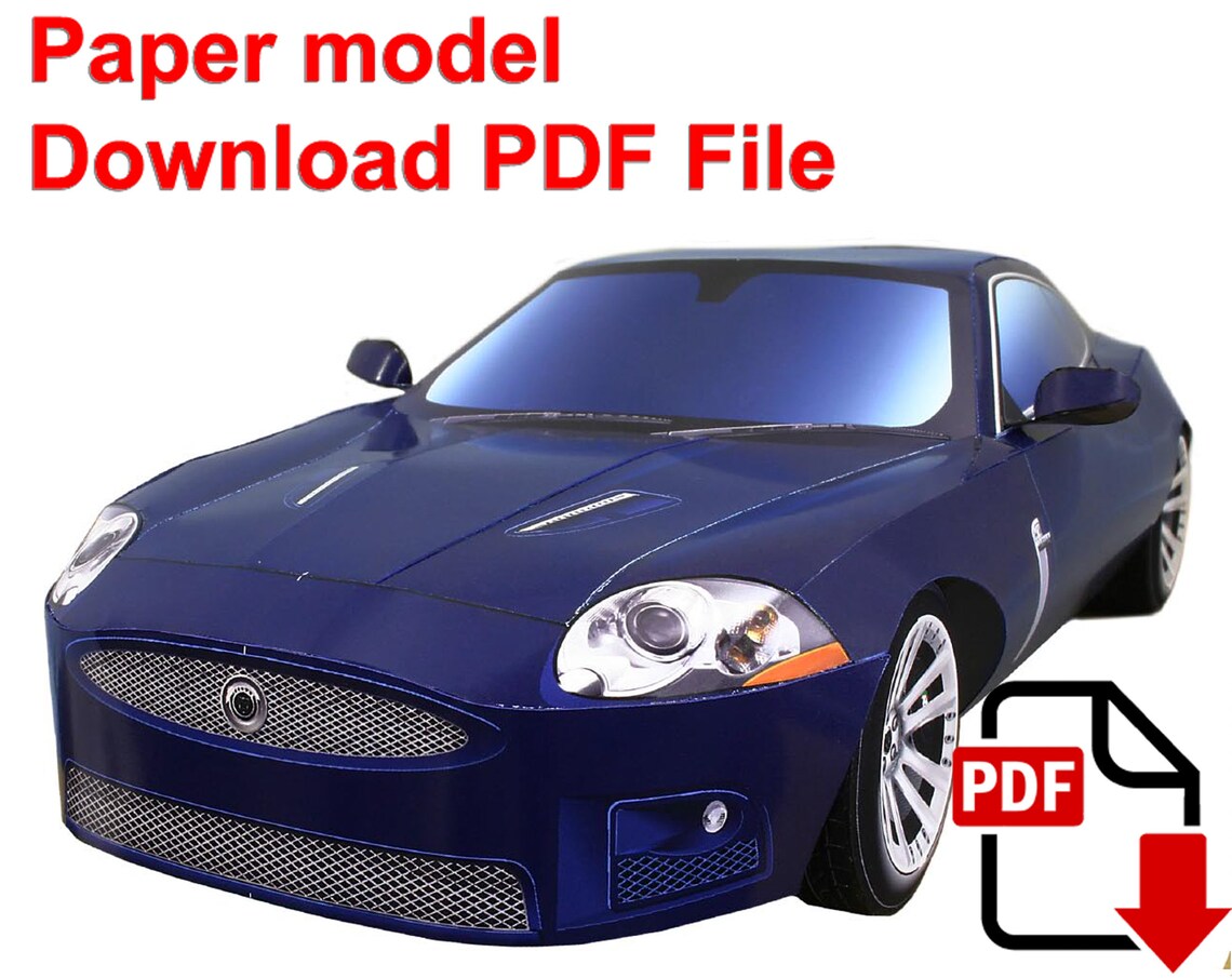 Jaguar XKR, Papercraft, 3D Paper Model, Animal, Zoo, Paper Craft ...