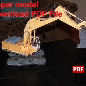 Digger, Papercraft, 3D Paper Model, Animal, Zoo, Paper Craft, Template ...
