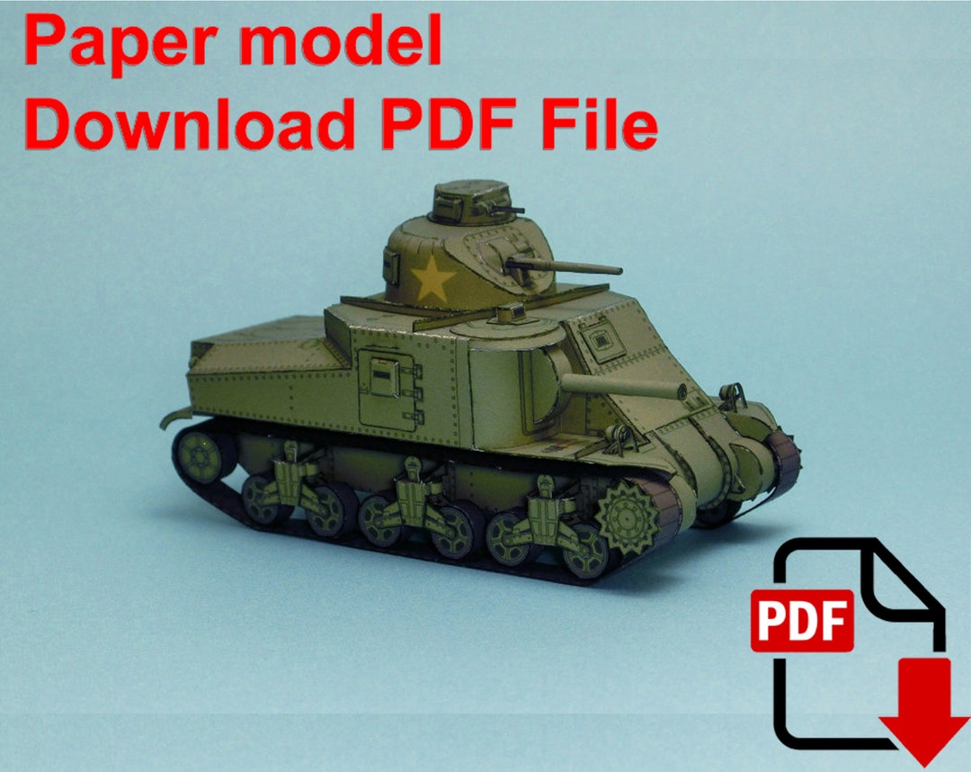 M3 Lee, Papercraft, 3D Paper Model, Soldier, Tank, Paper Craft ...