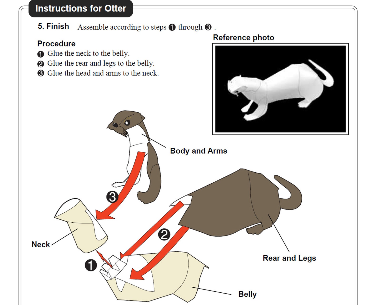 River Otter, Papercraft, 3D Paper Model, Animal, Zoo, Paper Craft ...