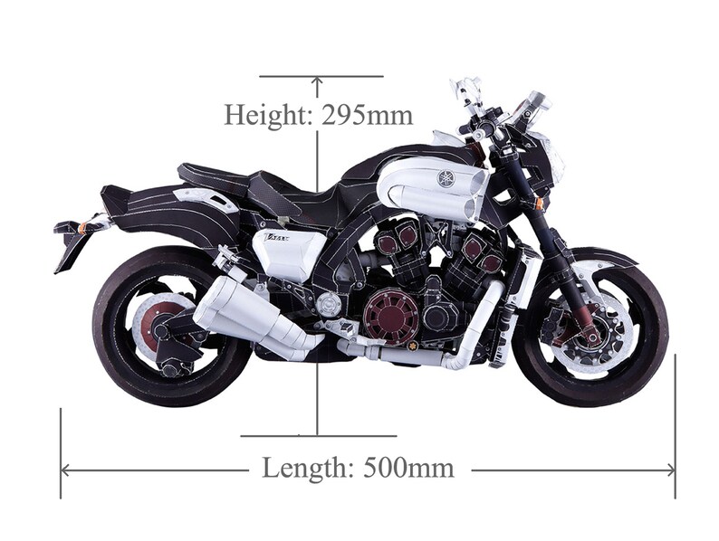 Yamaha Vmax Paper Model, Ultra Realistic 3D Papercraft (PDF Template ...