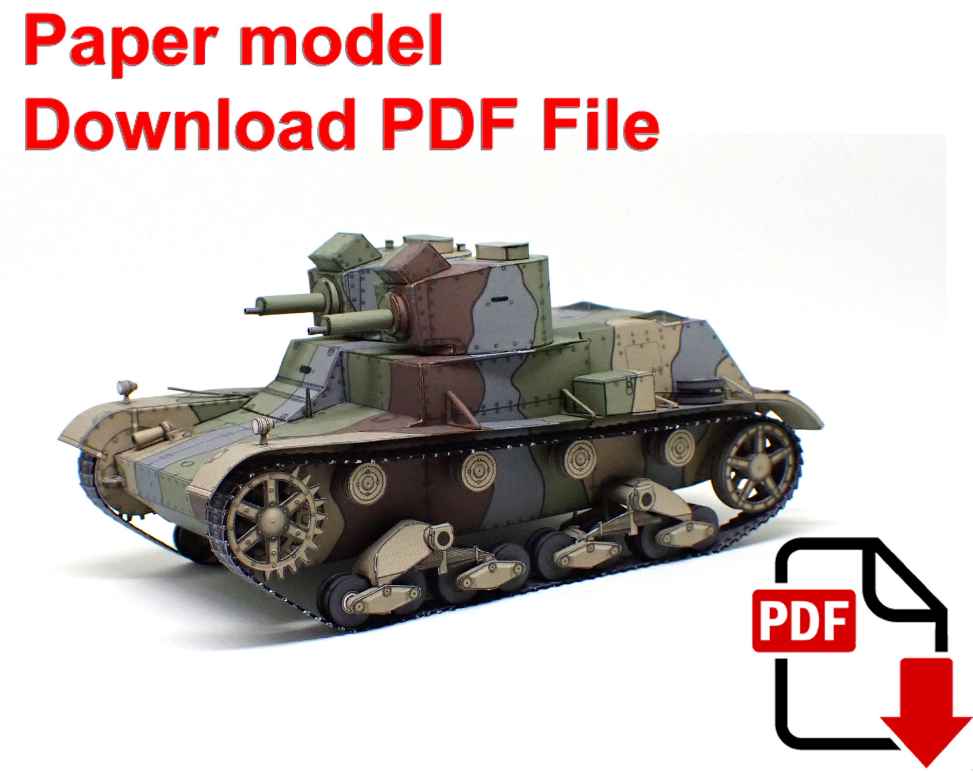 7tpdw, Papercraft, 3D Paper Model, Soldier, Tank, Paper Craft, Template ...