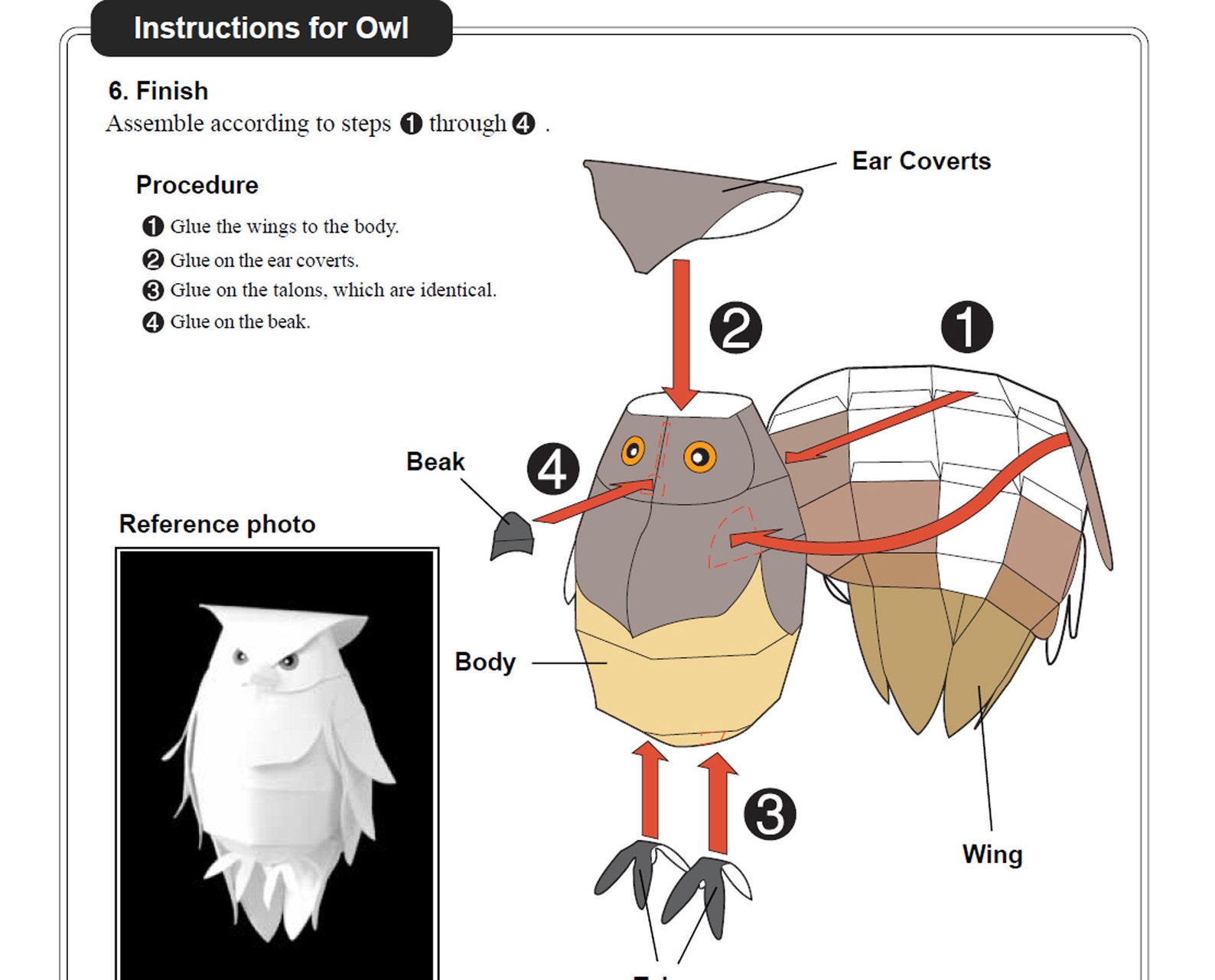 Blakiston's Fish Owl, Papercraft, 3D Paper Model, Animal, Zoo, Paper ...