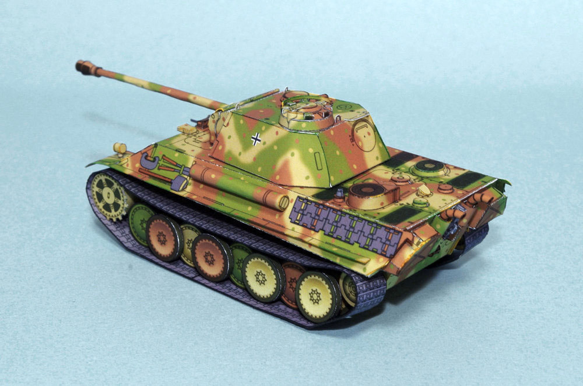 Panther G Type, Papercraft, 3D Paper Model, Soldier, Tank, Paper Craft ...