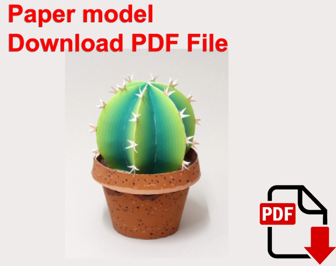 House Plant, Papercraft, 3D Paper Model, Animal, Zoo, Paper Craft ...