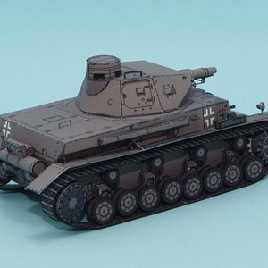 Panzer IV Type D, Papercraft, 3D Paper Model, Soldier, Tank, Paper ...