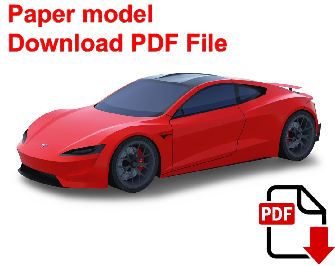 Tesla Roadster, Papercraft, 3D Paper Model, Animal, Zoo, Paper Craft ...