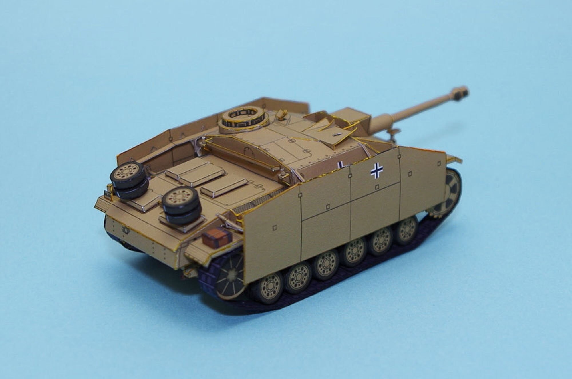 Assault Gun G Type, Papercraft, 3D Paper Model, Soldier, Tank, Paper ...