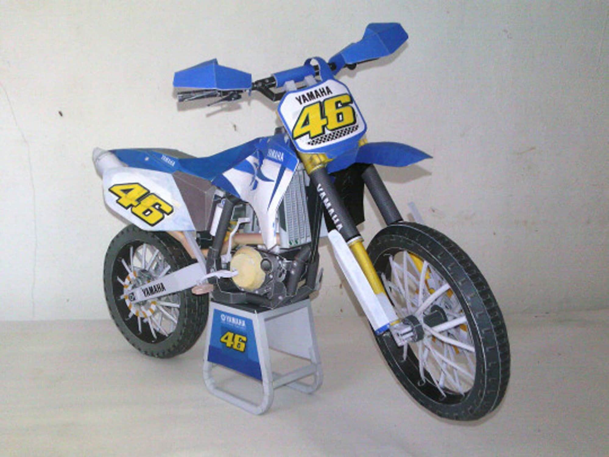 Yamaha YZ450FM Realistic Papercraft 3D Paper Model, Motorcycle, Paper ...