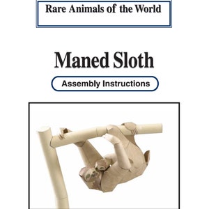 Maned Sloth, Papercraft, 3D Paper Model, Animal, Zoo, Paper Craft ...