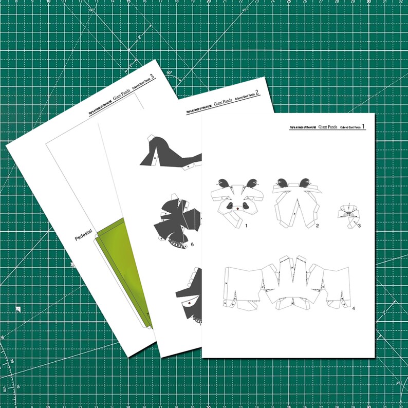 Giant Panda, Papercraft, 3D Paper Model, Animal, Zoo, Paper Craft ...