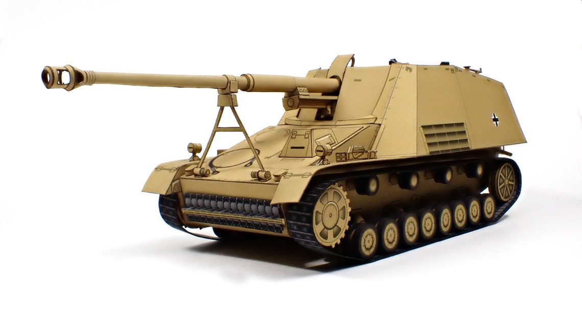 Nashorn, Papercraft, 3D Paper Model, Soldier, Tank, Paper Craft ...