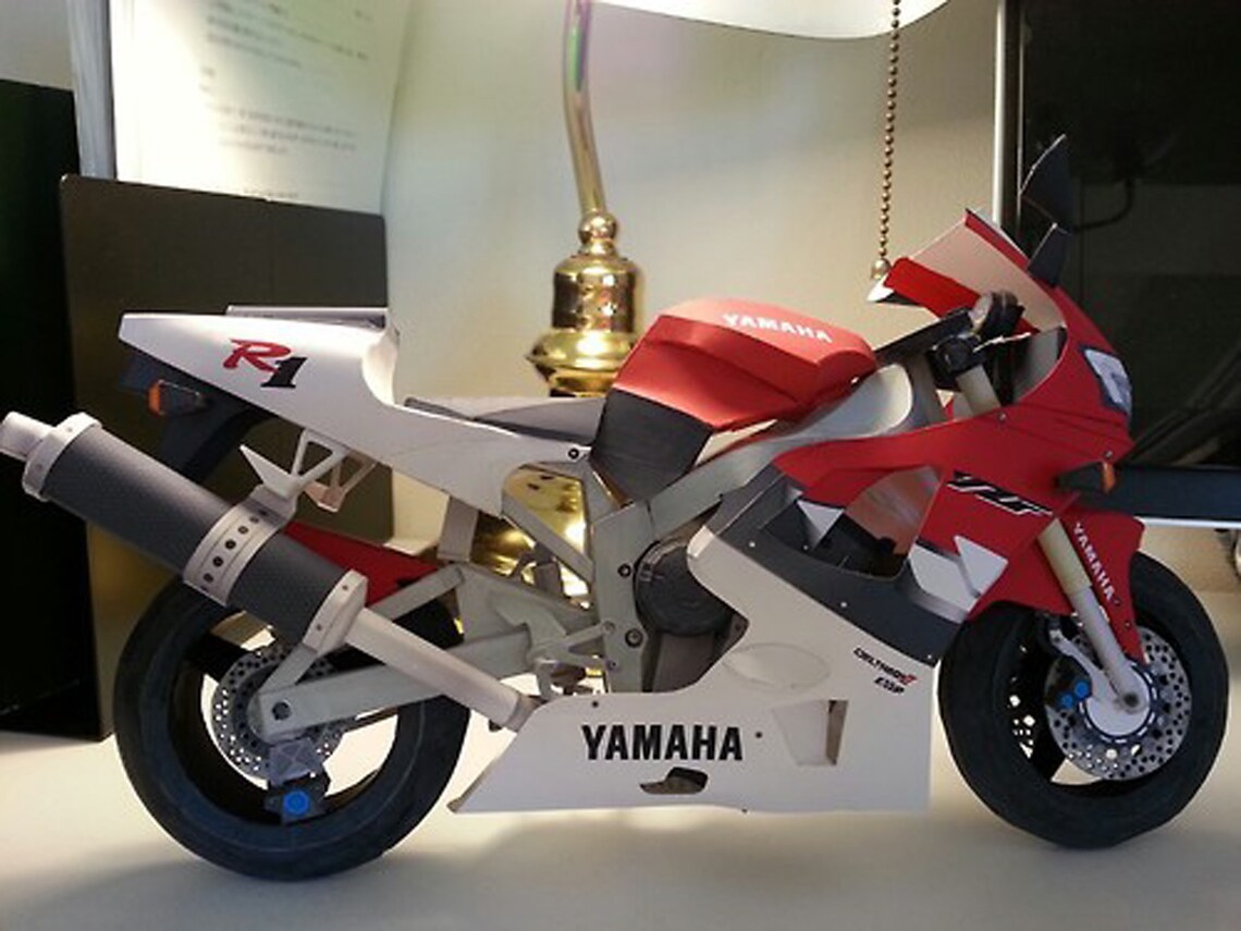 Yamaha YZF-R1 Realistic Papercraft 3D Paper Model, Motorcycle, Paper ...