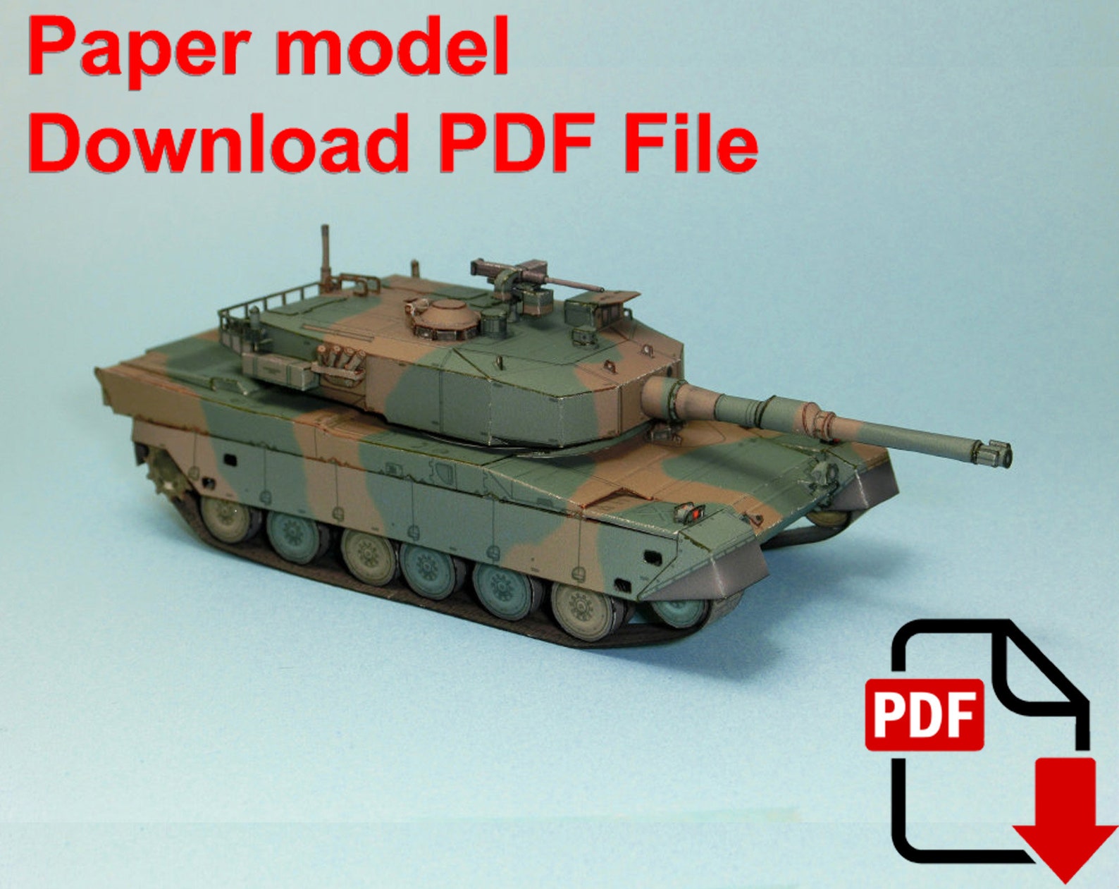 Type90, Papercraft, 3D Paper Model, Soldier, Tank, Paper Craft ...