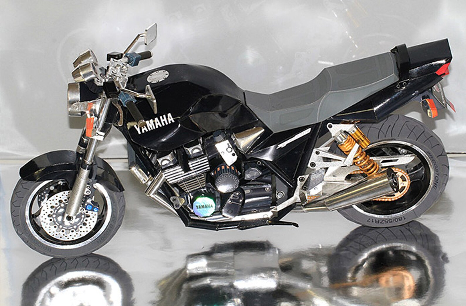 Yamaha XJR1300 Realistic Papercraft 3D Paper Model, Motorcycle, Paper ...