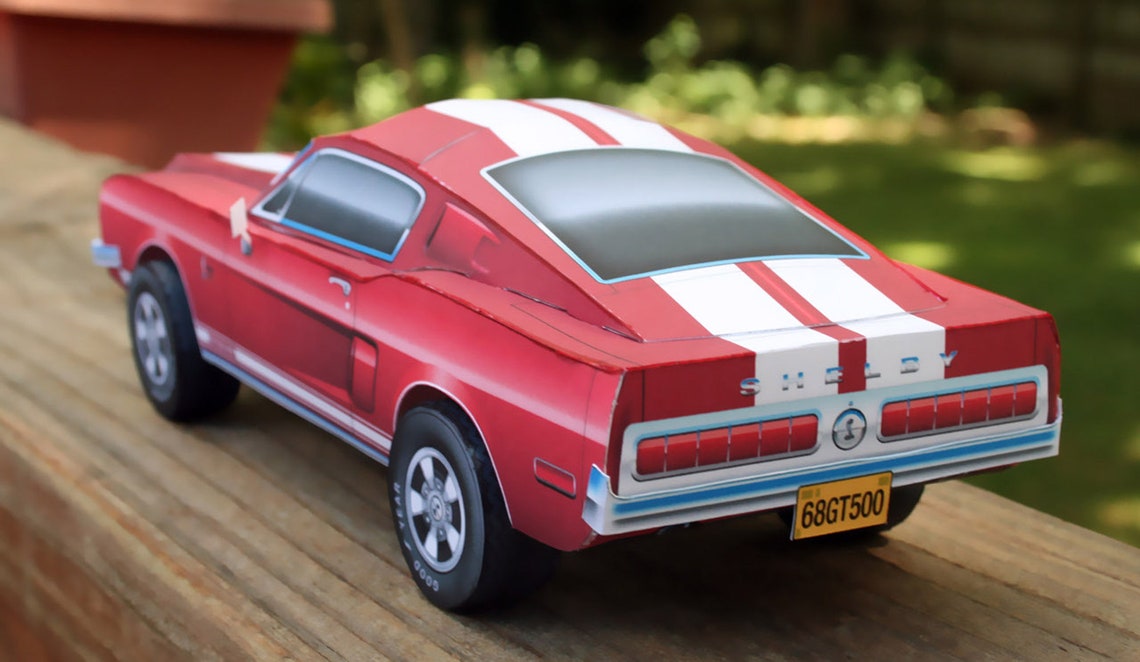 68 Shelby Mustang, Papercraft, 3D Paper Model, Animal, Zoo, Paper Craft ...