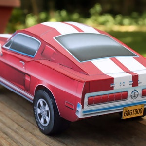 68 Shelby Mustang, Papercraft, 3D Paper Model, Animal, Zoo, Paper Craft ...