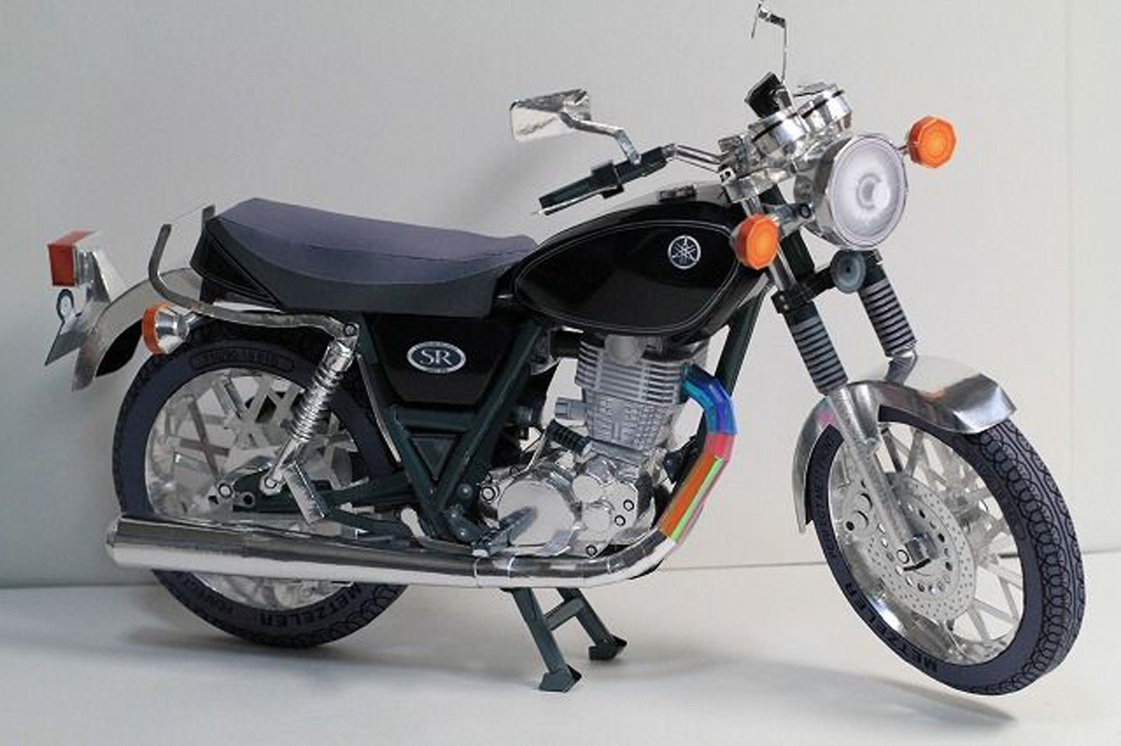 Yamaha SR400 Realistic Papercraft, 3D Paper Model, Motorcycle, Paper ...