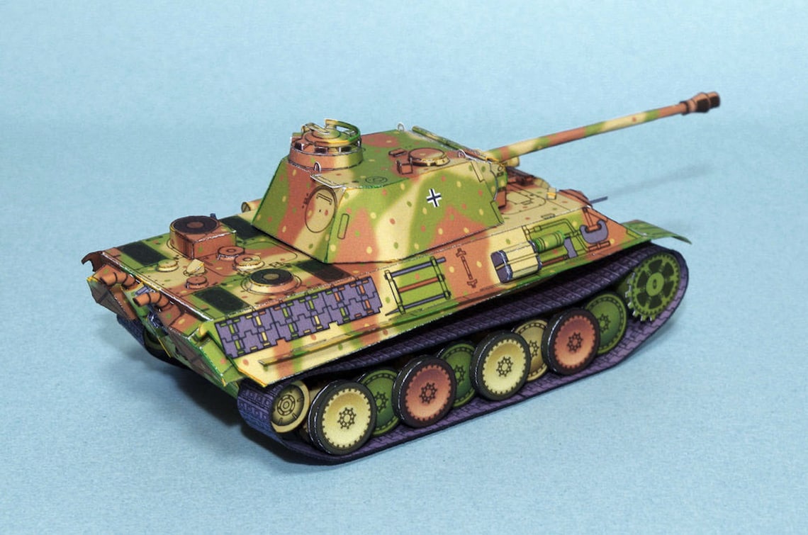 Panther G Type, Papercraft, 3D Paper Model, Soldier, Tank, Paper Craft ...