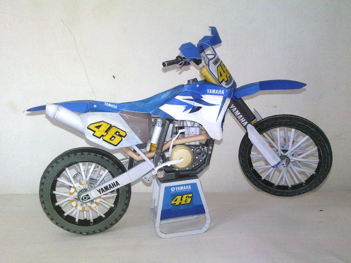 Yamaha YZ450FM Realistic Papercraft 3D Paper Model, Motorcycle, Paper ...