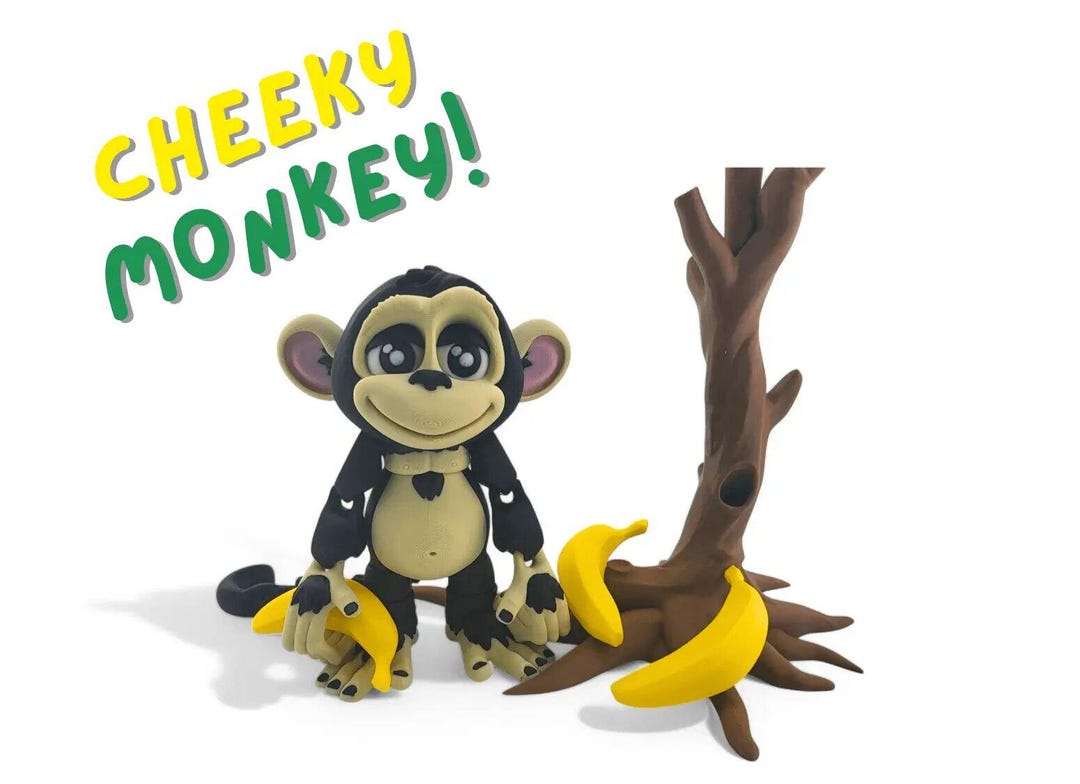 3D Printed Cheeky Monkey | 3D Printed Monkey | Gift for Monkey Lovers ...