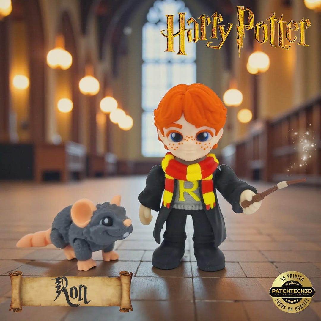 Ron Weasley & Scabbers 3D Printed Mini Figure - Etsy