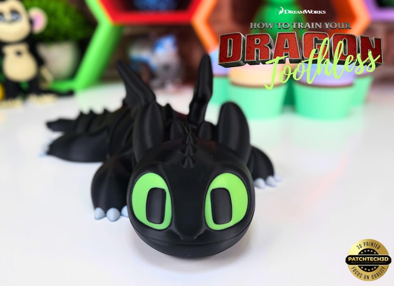 3D Printed Toothless Dragon | 3D Printed Dragon | Night Fury ...
