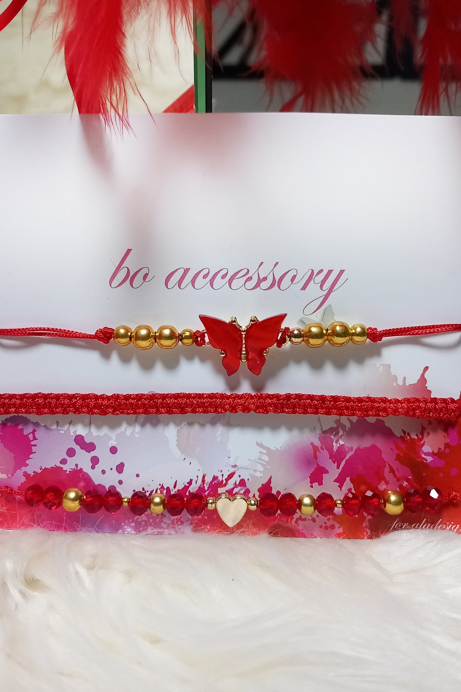 Kids Accessory Set, Kids Bag, Kids Bracelet, Kids Hair Clip, Red ...