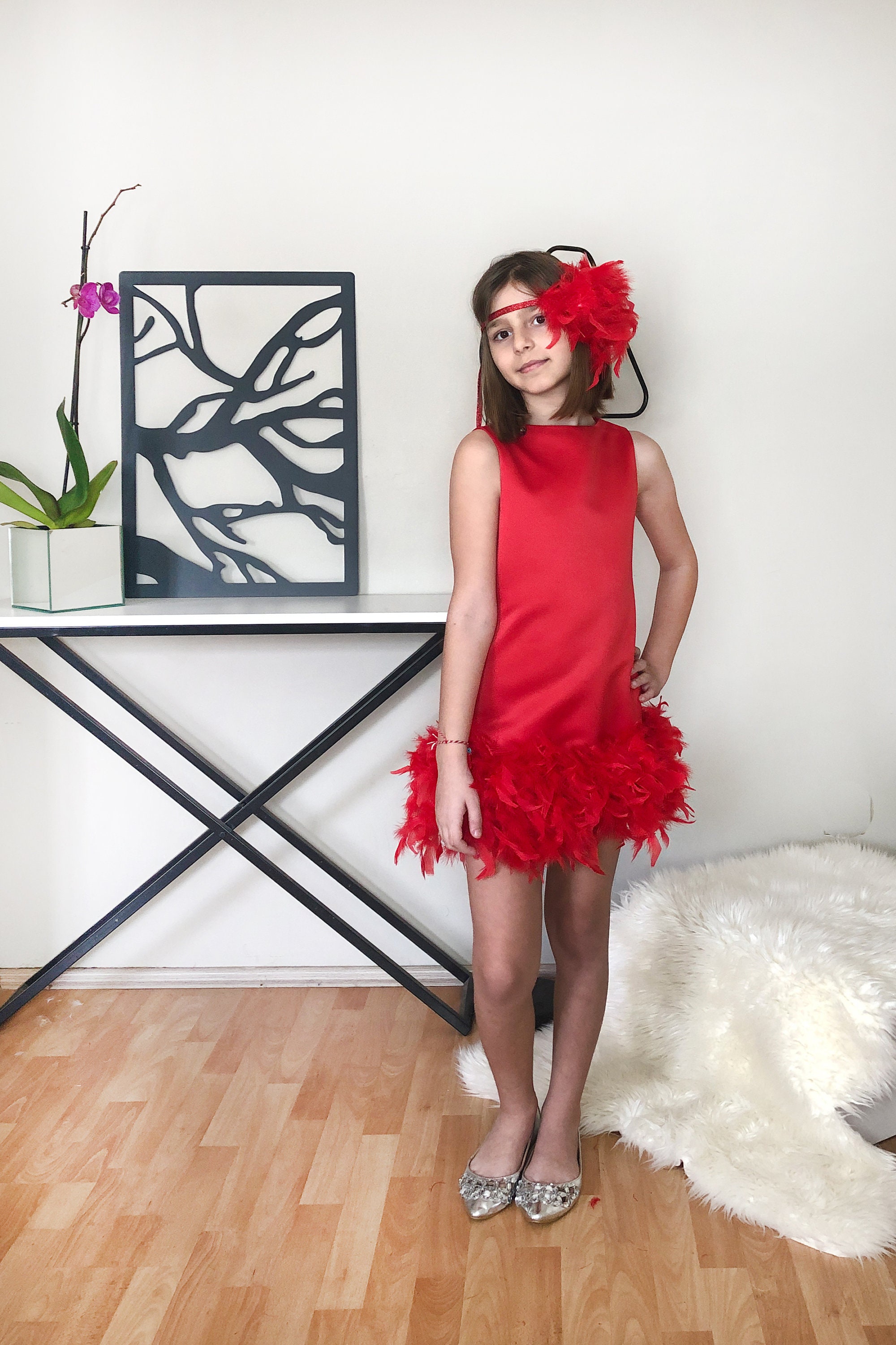 Red Girl Dress, Red Party Dress, Birthday Dress, Christmas Dress, Best ...
