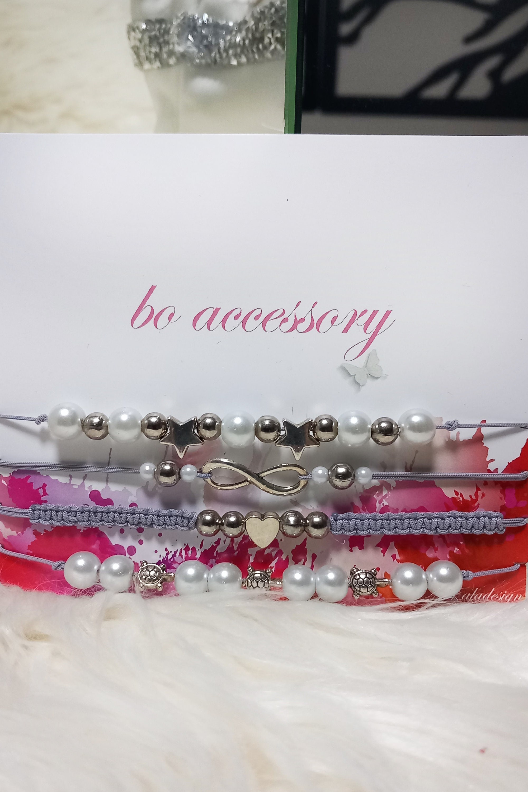 Kids Accessory Set, Kids Bag, Kids Bracelet, Kids Hair Clip, White ...