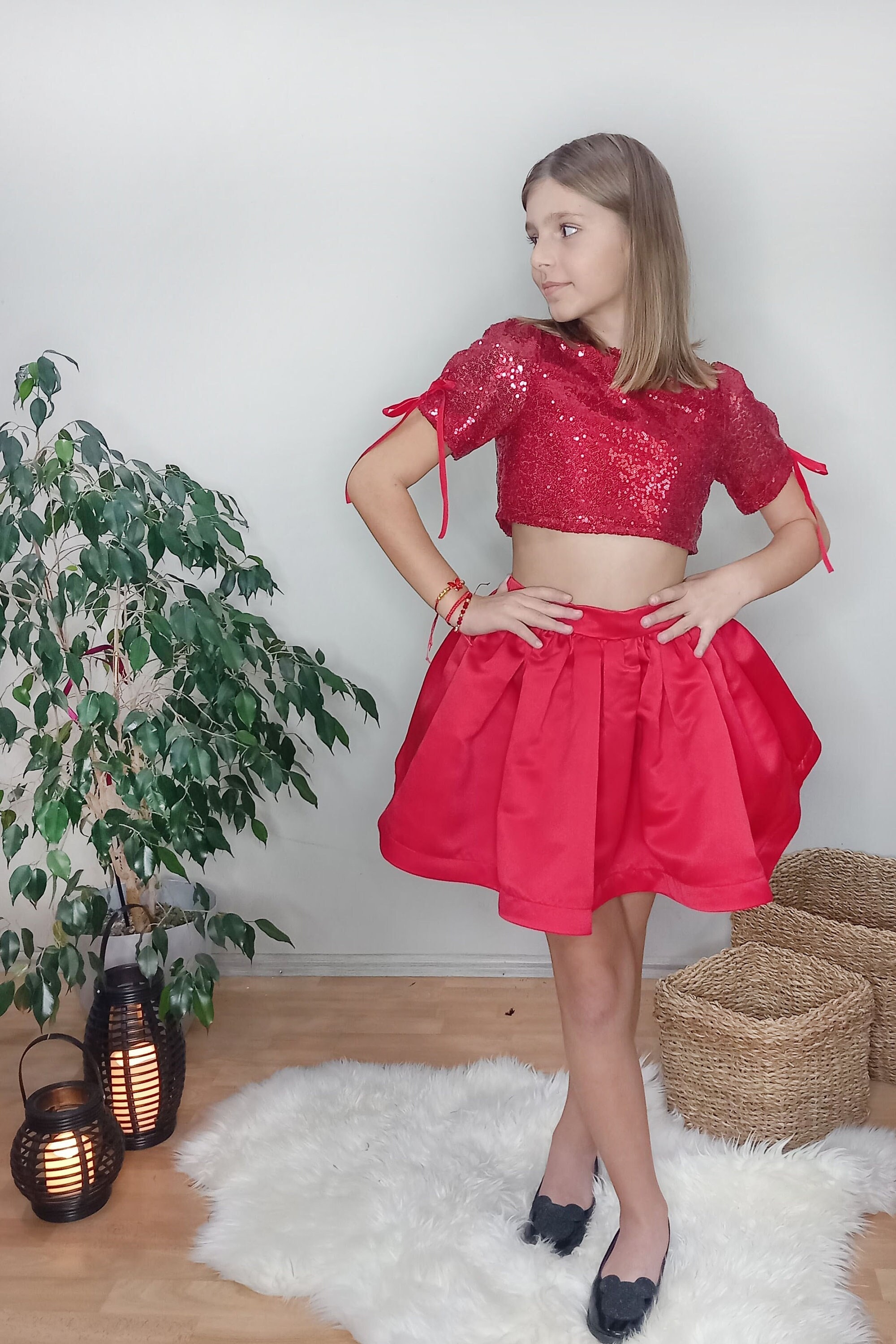 Red Girl Dress, Red Party Dress, Birthday Dress, Christmas Dress, Best ...