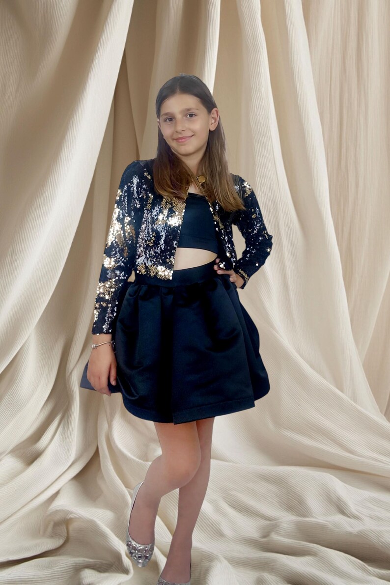 Sequin Kids Dress, Sequin Party Dress, Birthday Dress, Black Outfit ...