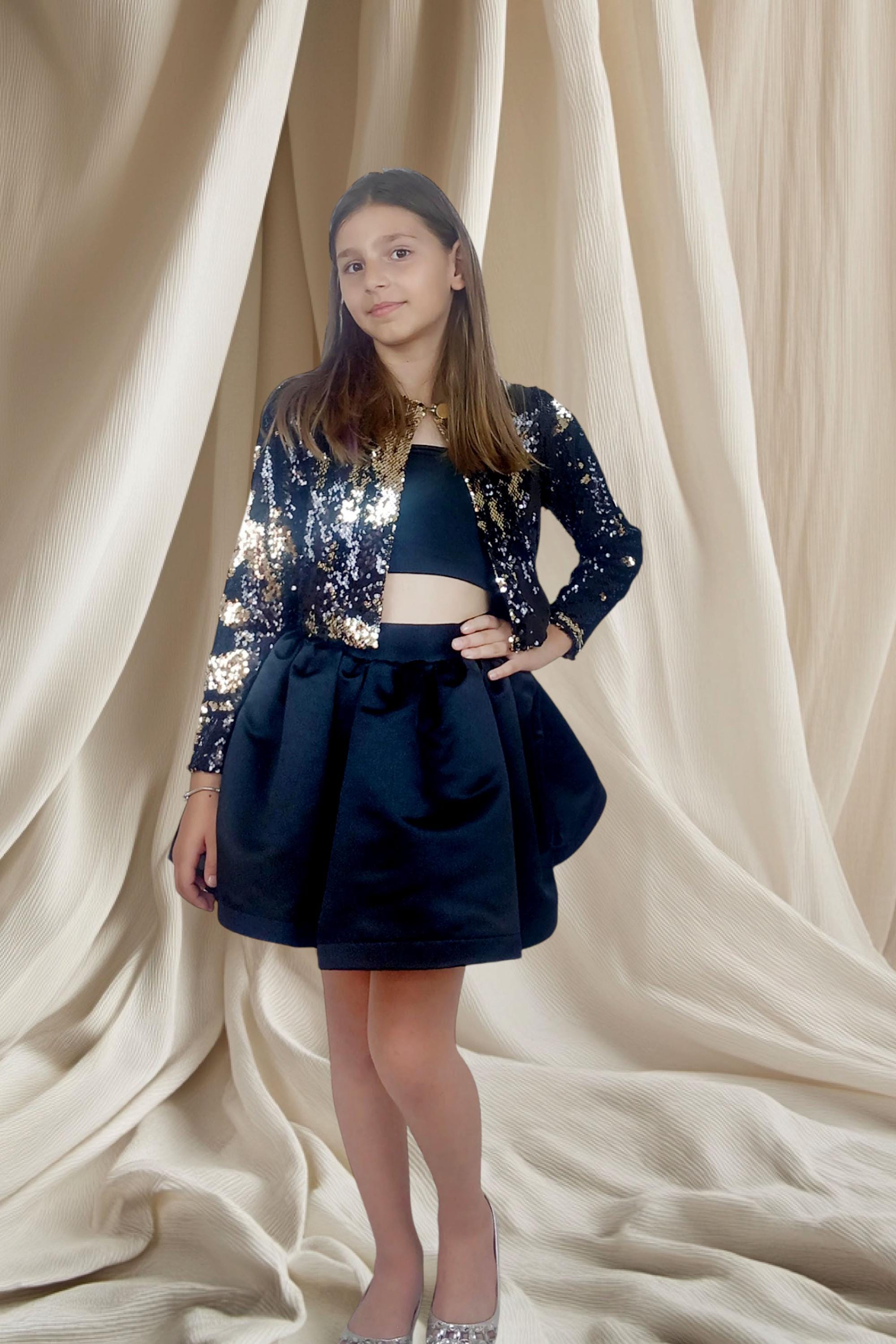 Sequin Kids Dress, Sequin Party Dress, Birthday Dress, Black Outfit ...