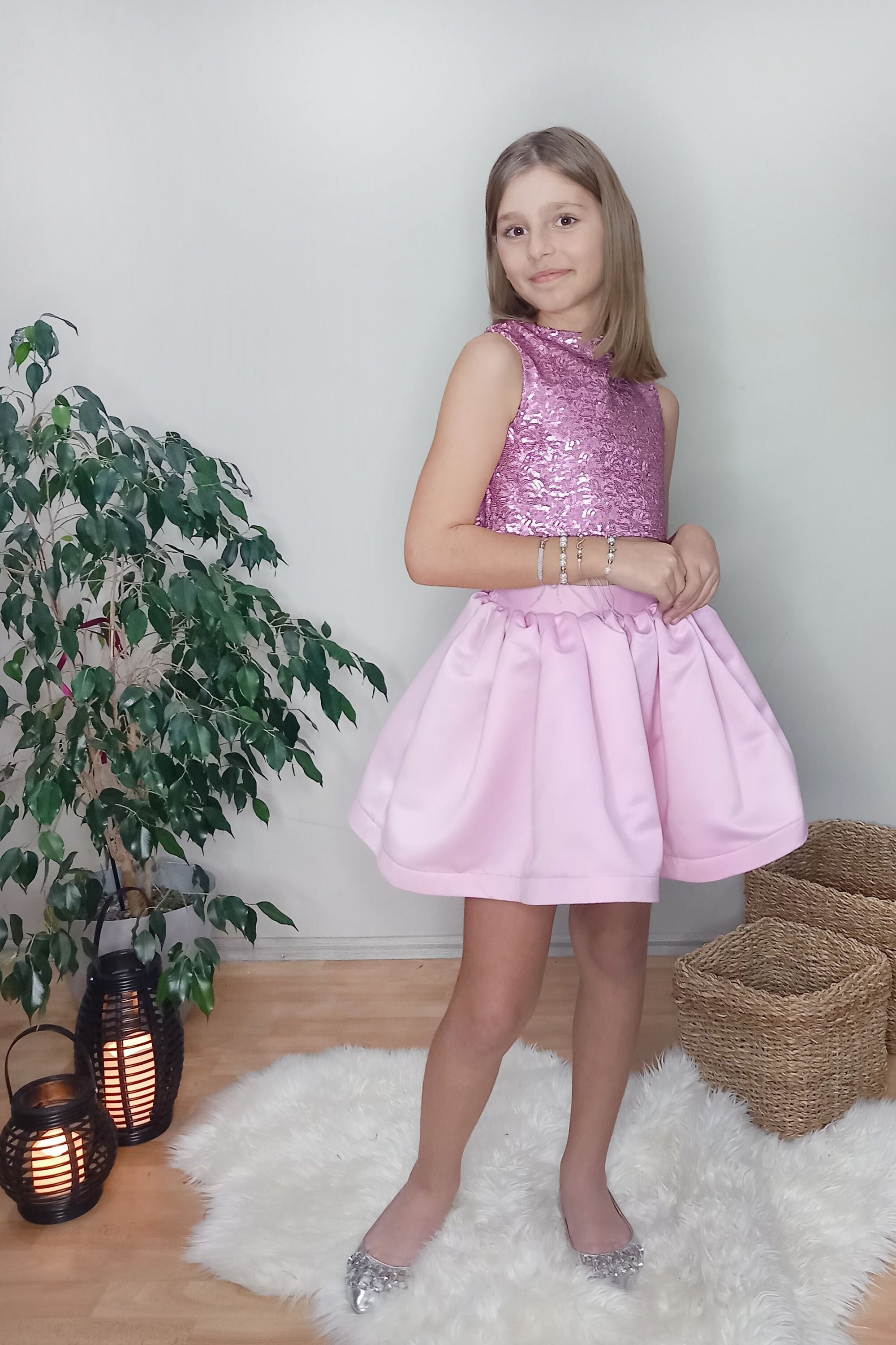 Pink Kids Outfit, Barbie Dress, Pink Party Dress, Birthday Dress ...