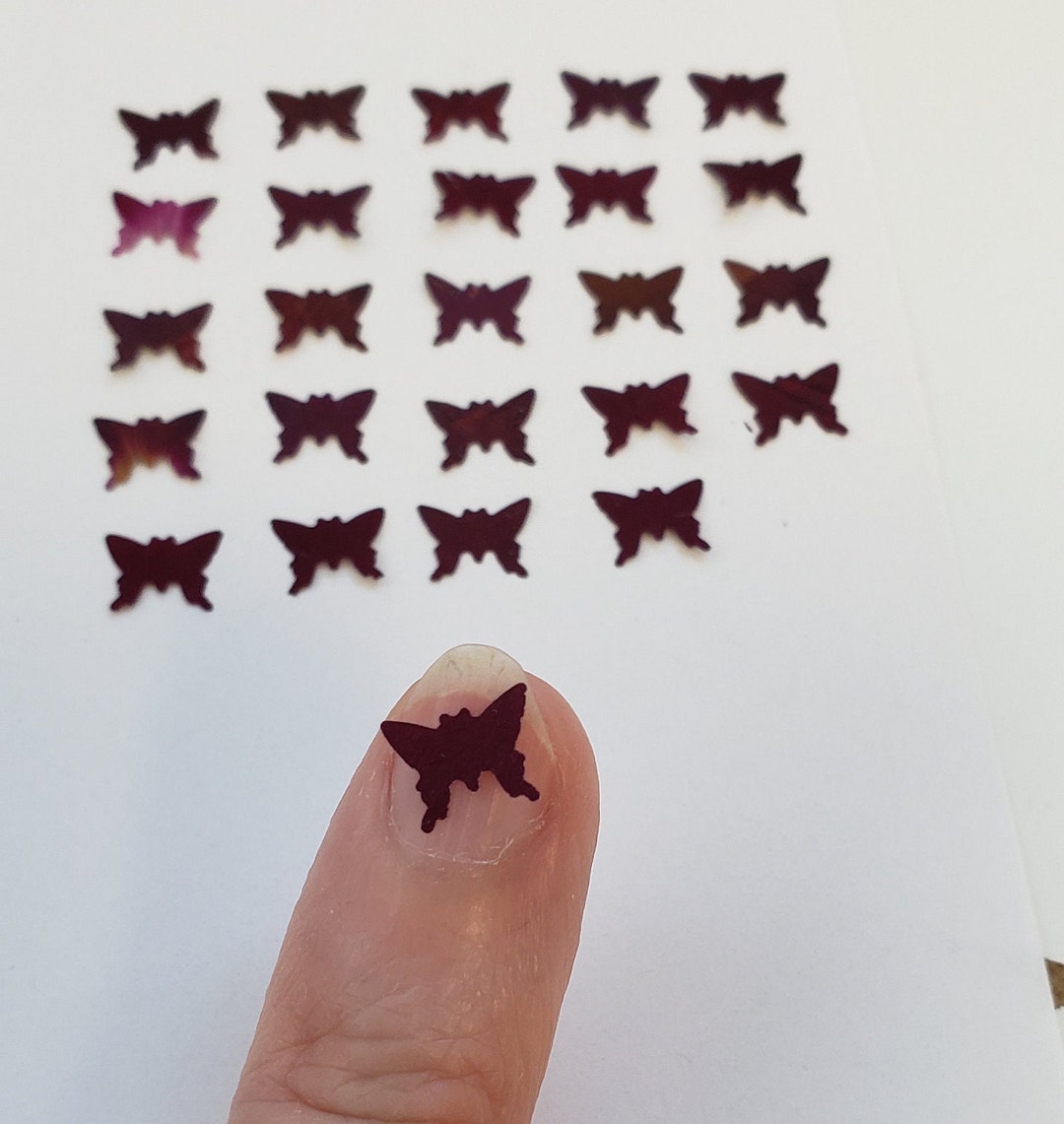 Mini Butterflies, Hole Punched Small Butterflies Made of Real Pressed ...