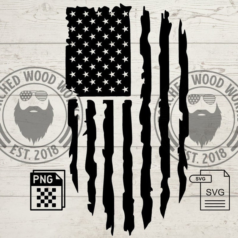 Tattered Flag Svg - Etsy