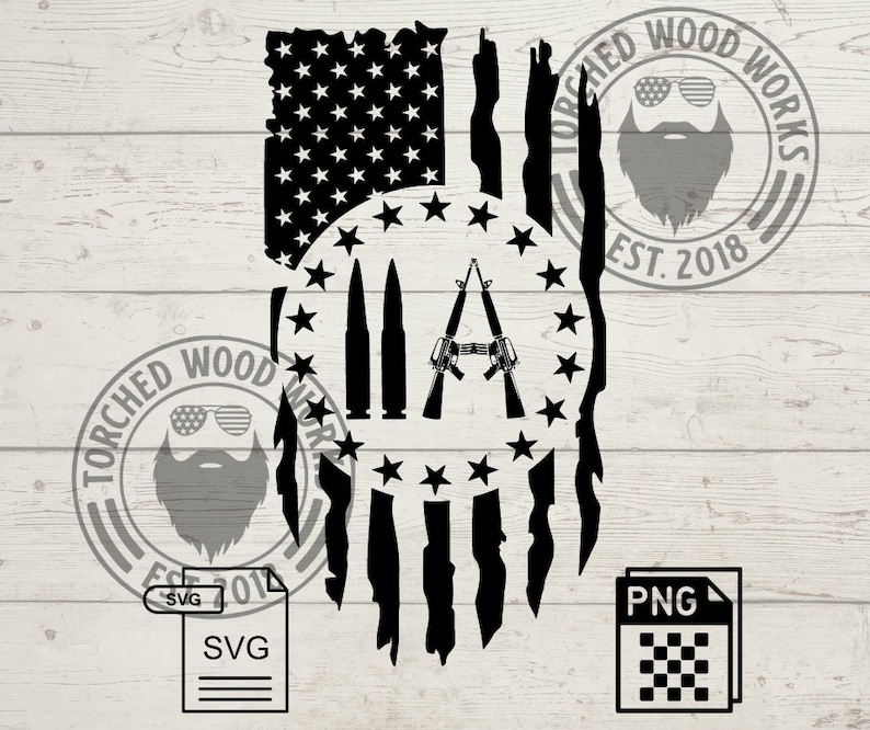 2nd Amendment Flag! 2A Flag File! SVG, PNG, CNC, Laser, Vinyl Cutter ...